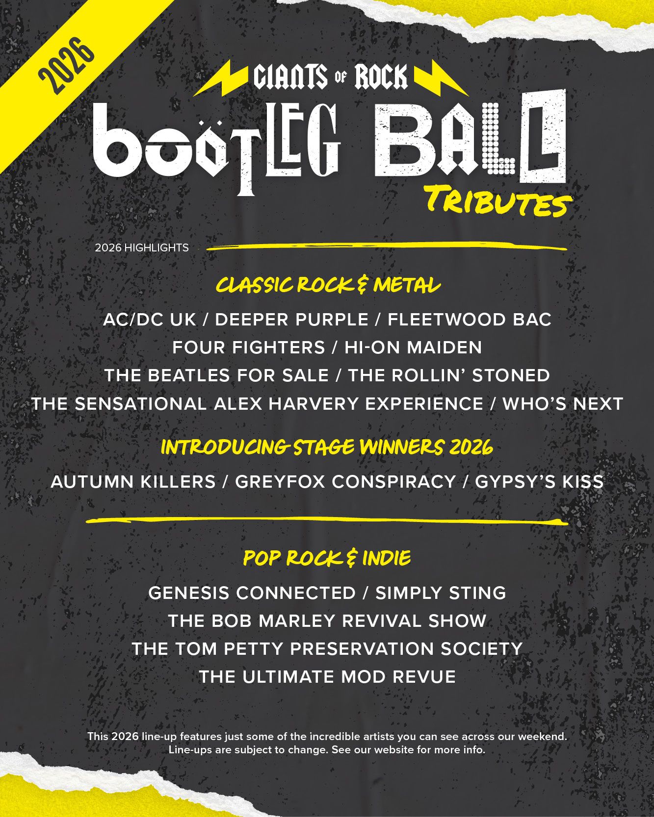 Our Weekends - Giants Of Rock Bootleg Edition | Butlin's Big Weekenders