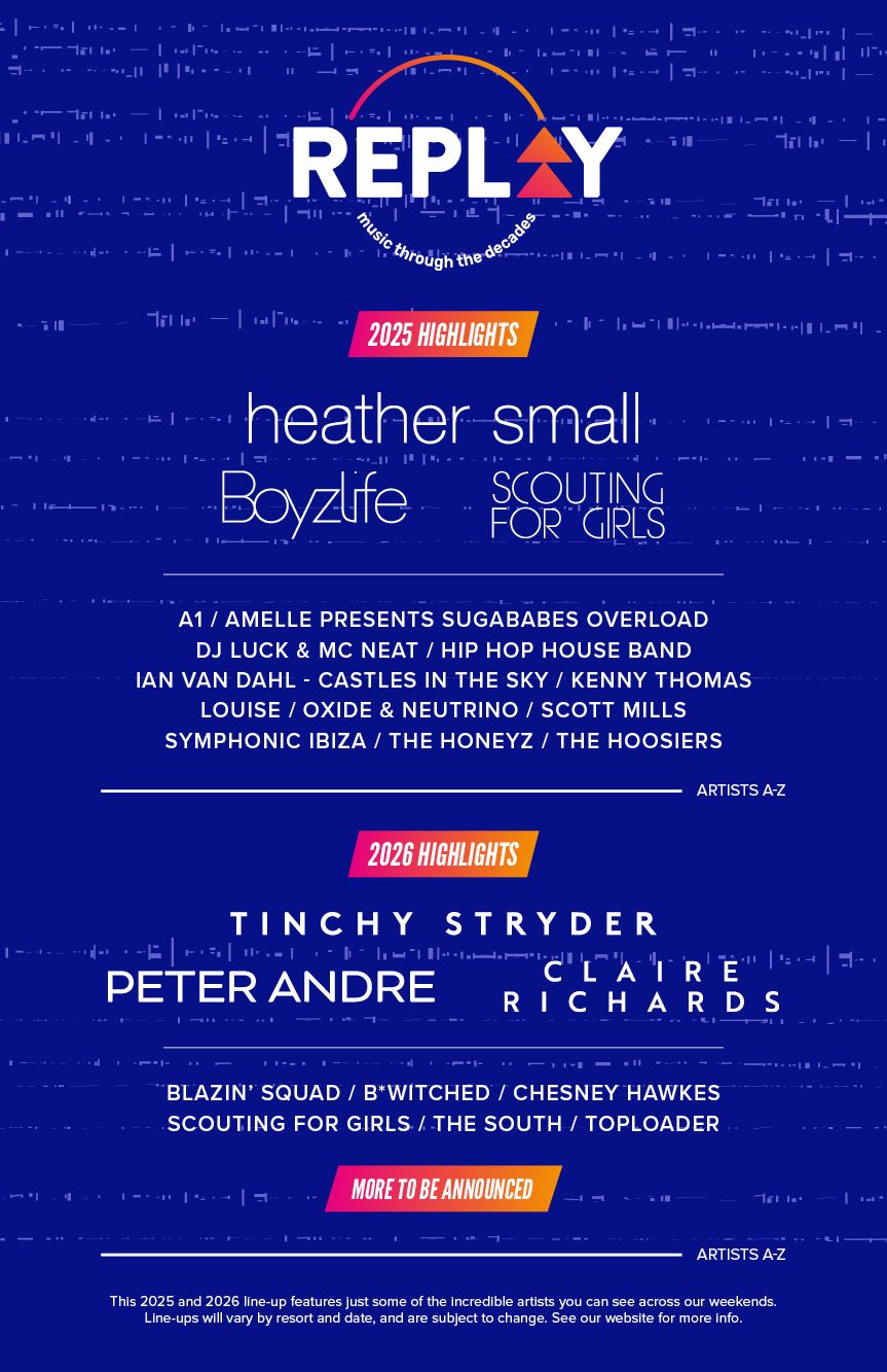 Our Weekends - Replay Weekender | Butlin's Big Weekenders